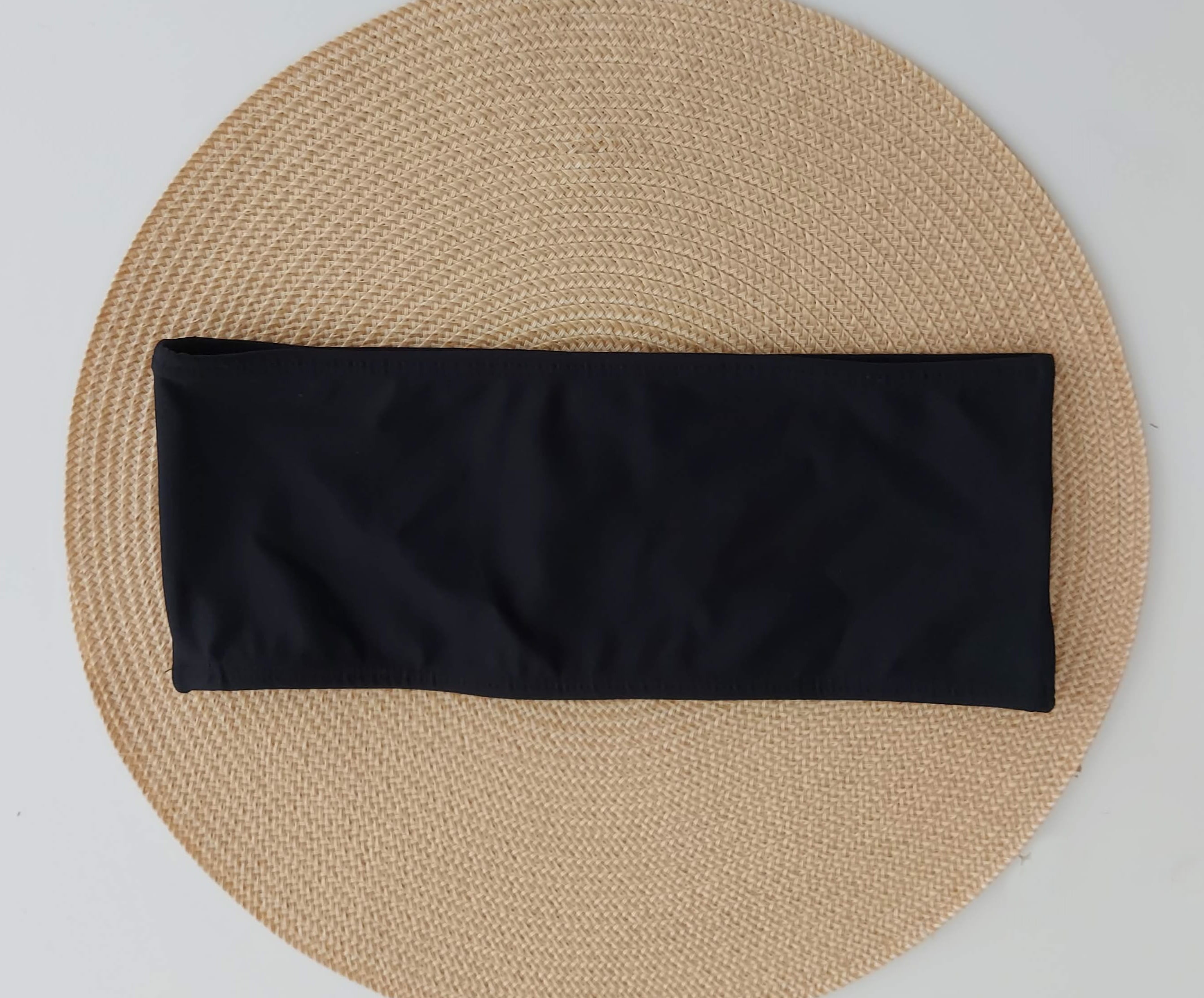 Top Faixa Preto Carol Moda Praia