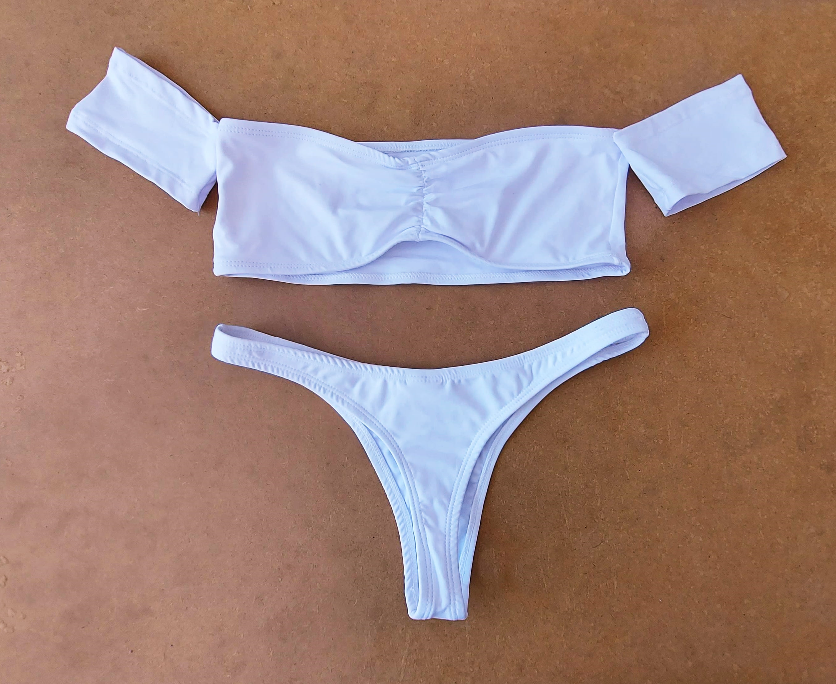 Biquini Ciganinha Branco Carol Moda Praia