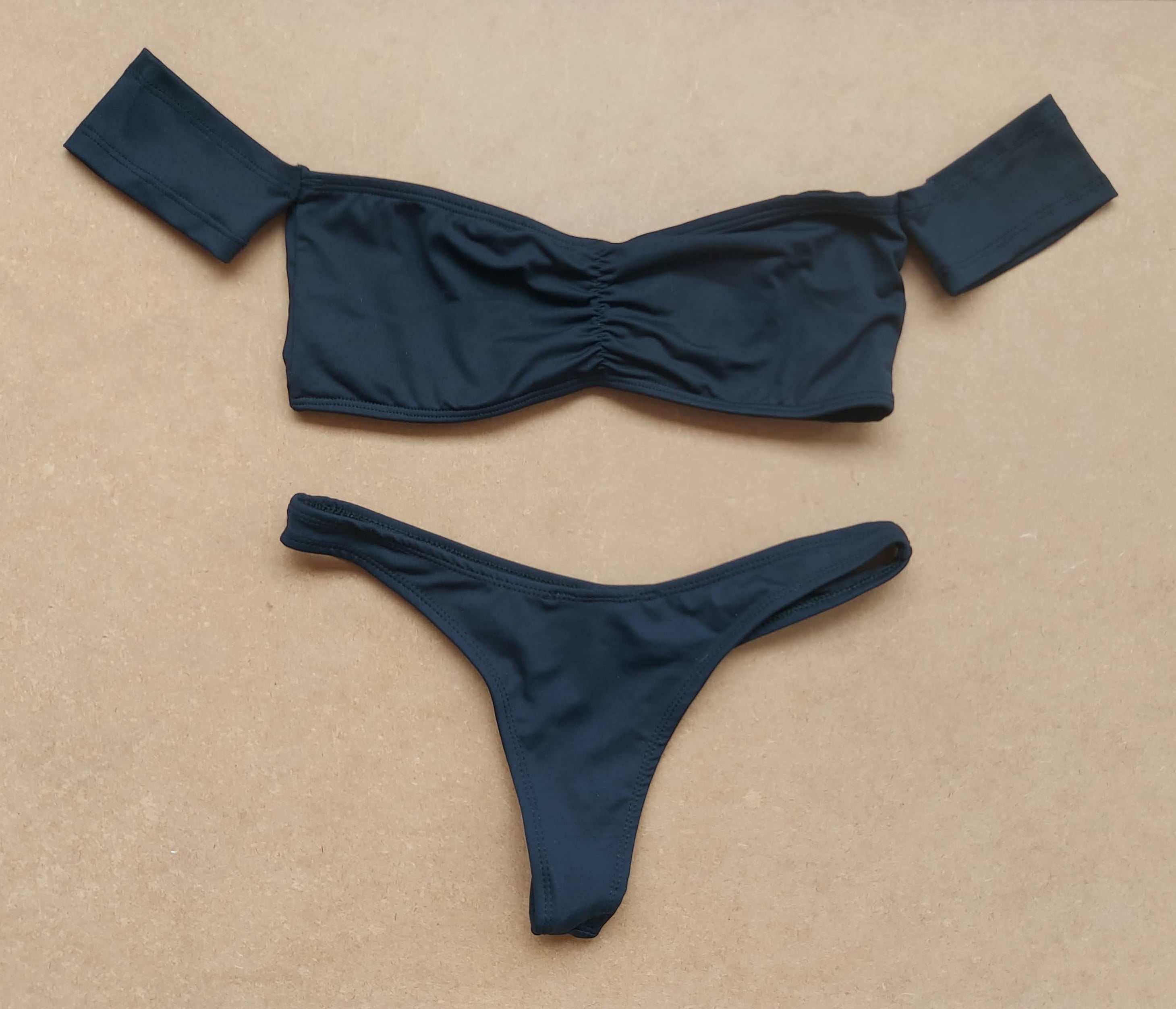 Biquini Ciganinha Preto Carol Moda Praia