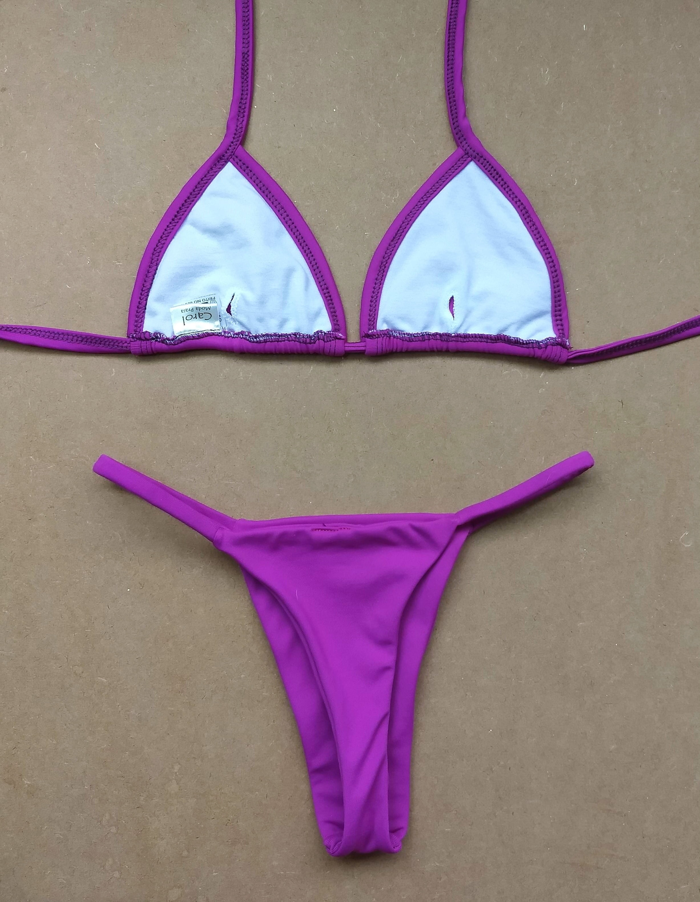 Biquini Fio Dental Fuccia Carol Moda Praia