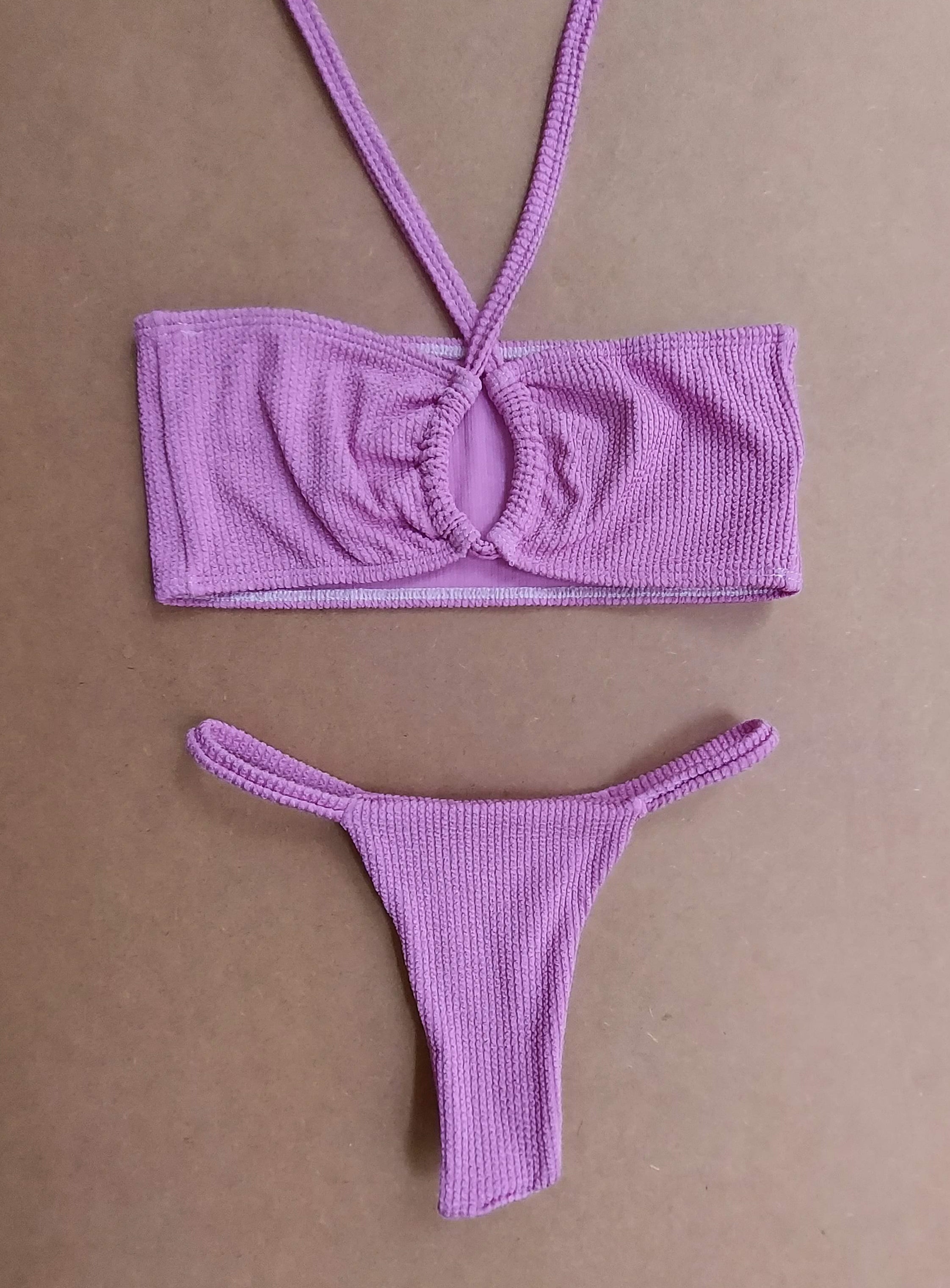 Biquini Luna Lavanda Shine Carol Moda Praia