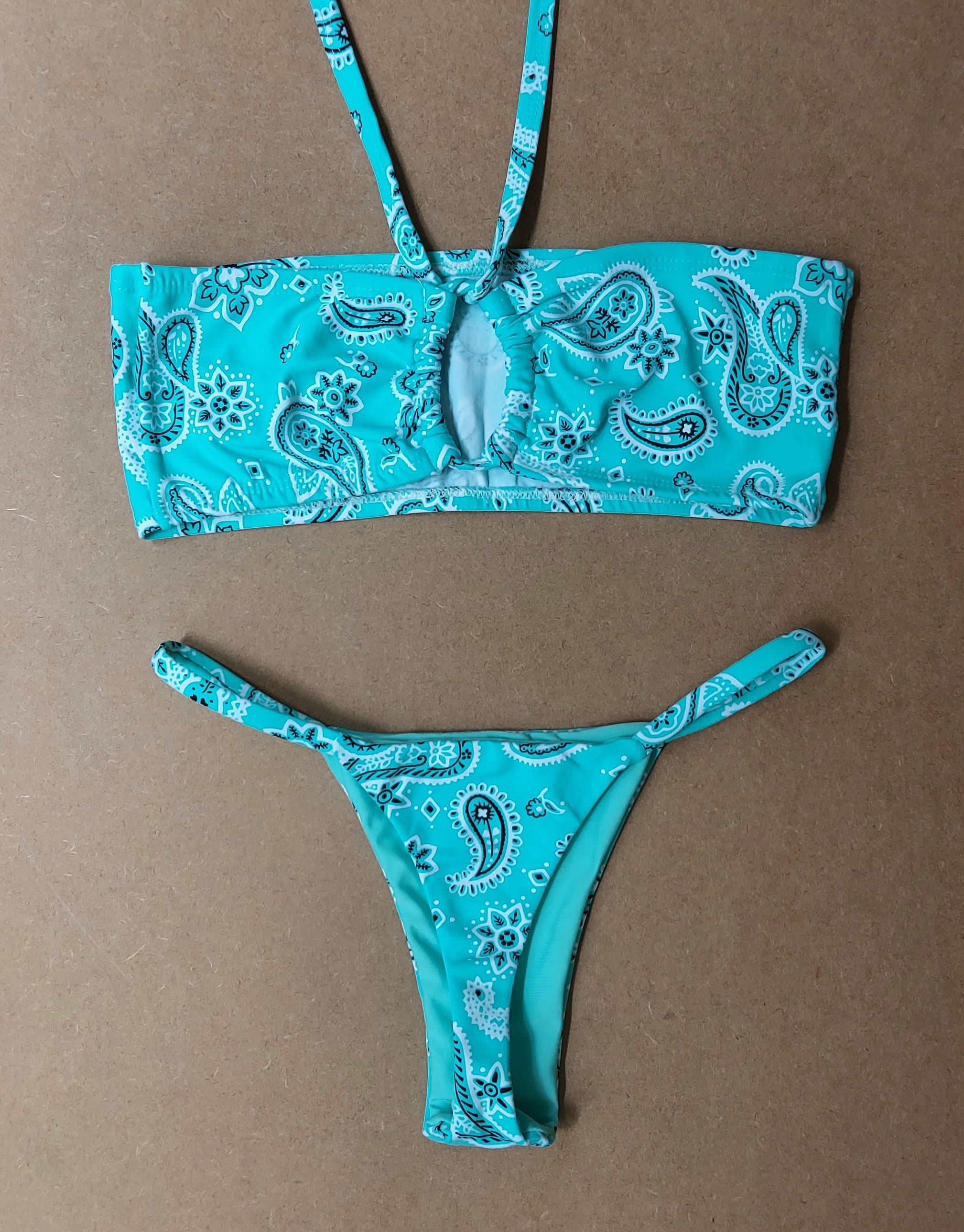 Biquini Luna Paisley Azul Carol Moda Praia