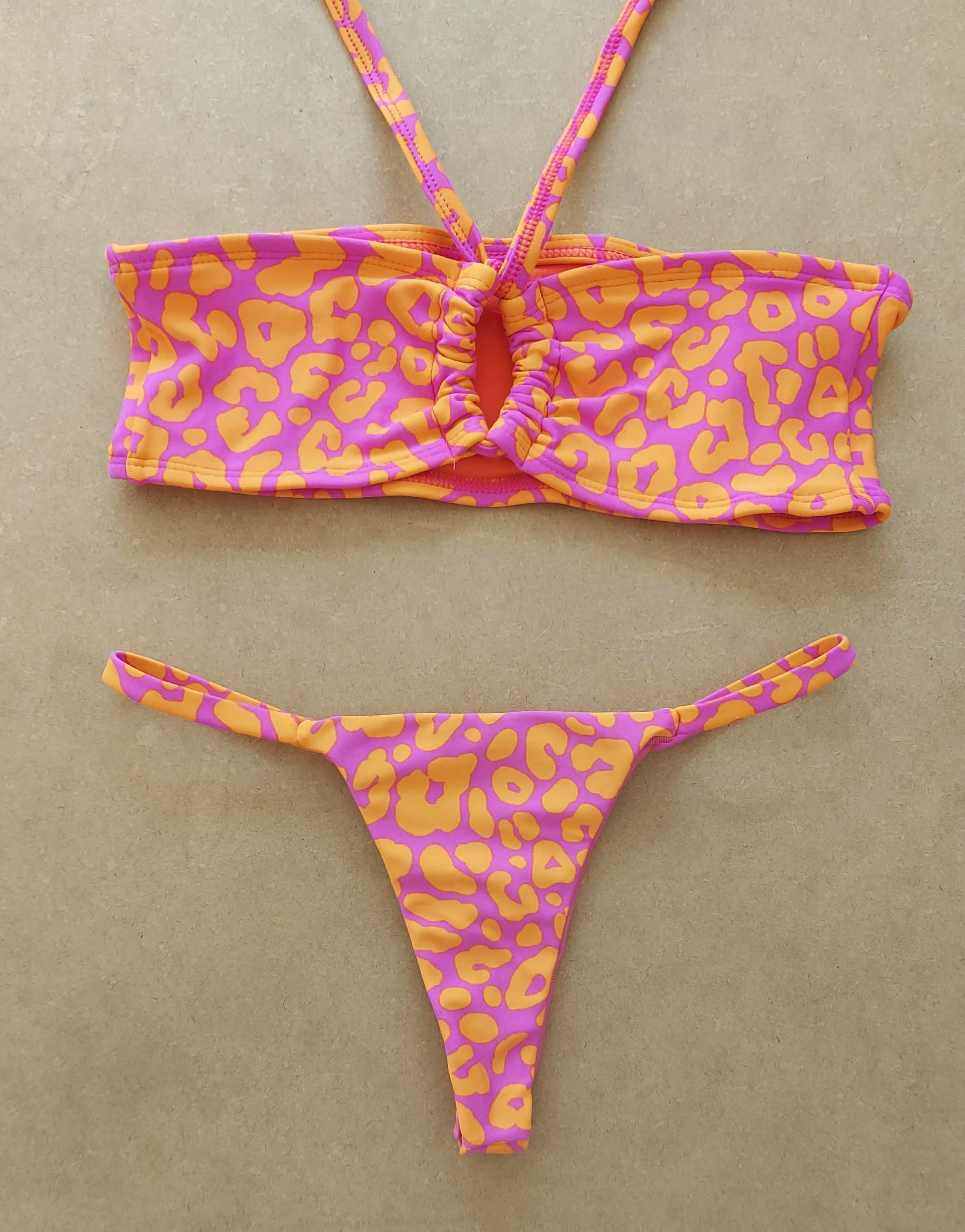 Biquini Luna Safari Pink Carol Moda Praia