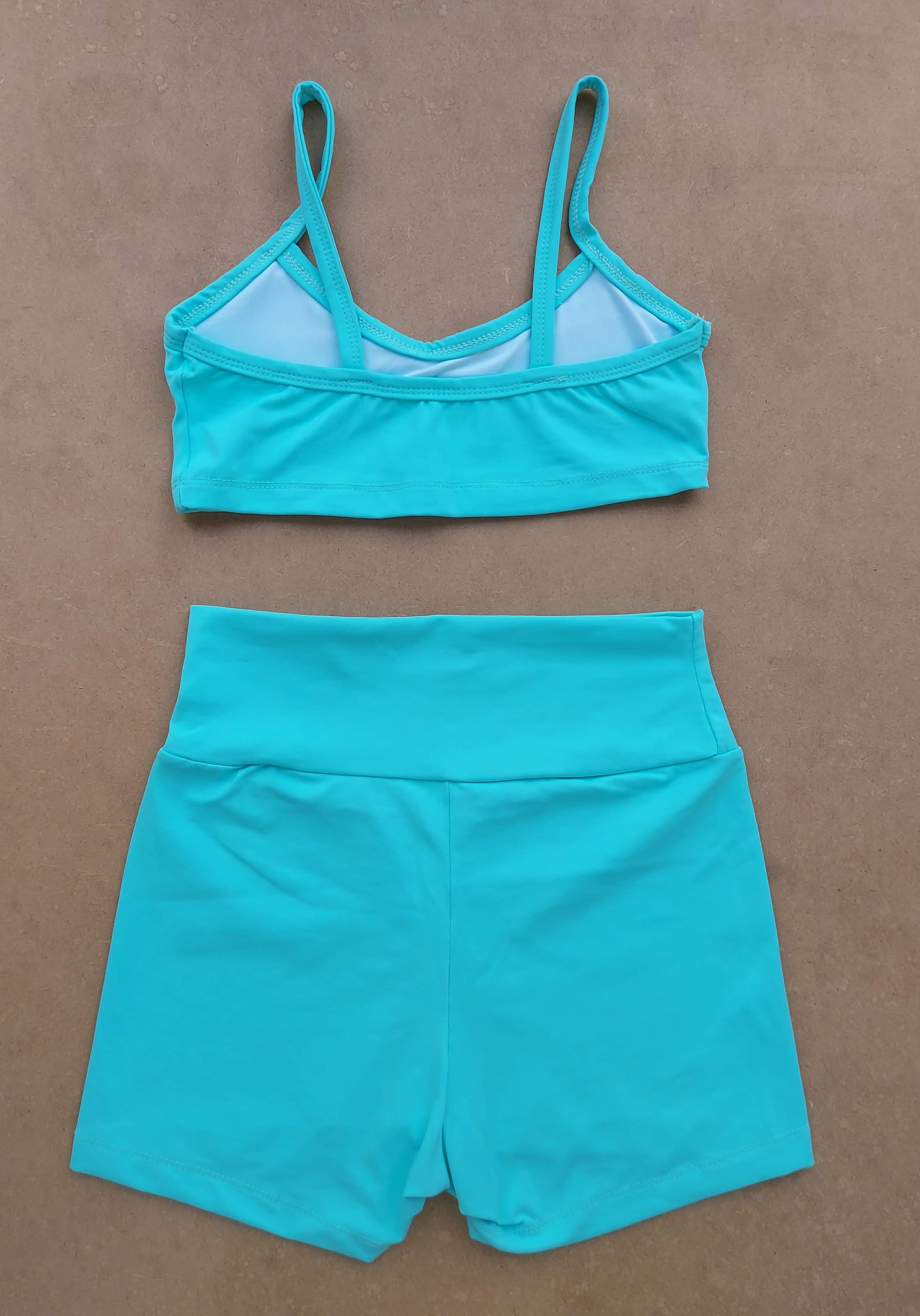 Conjunto Basic Azul Mermaid Carol Moda Praia