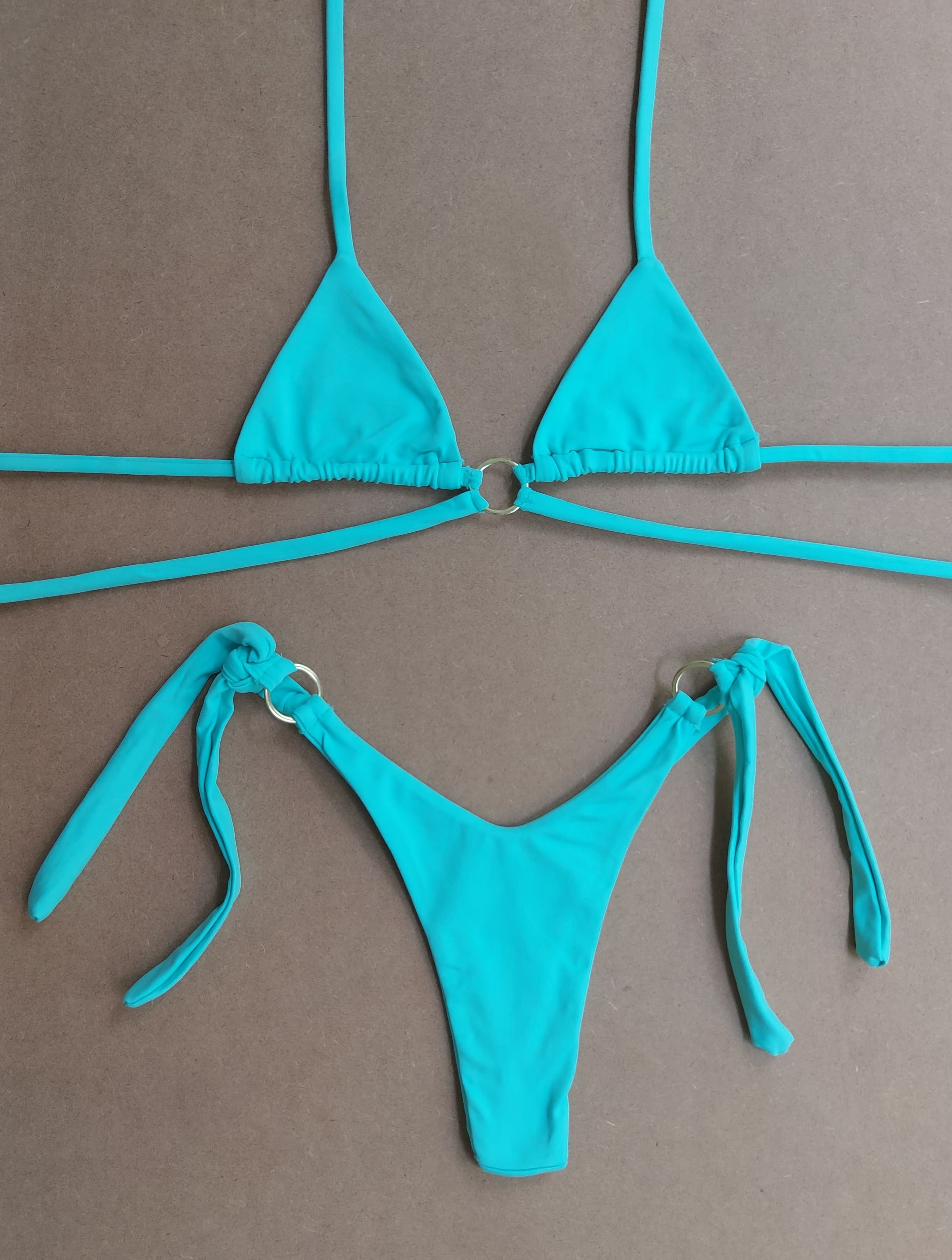 Biquini Sunshine Azul Mermaid Meryl Carol Moda Praia