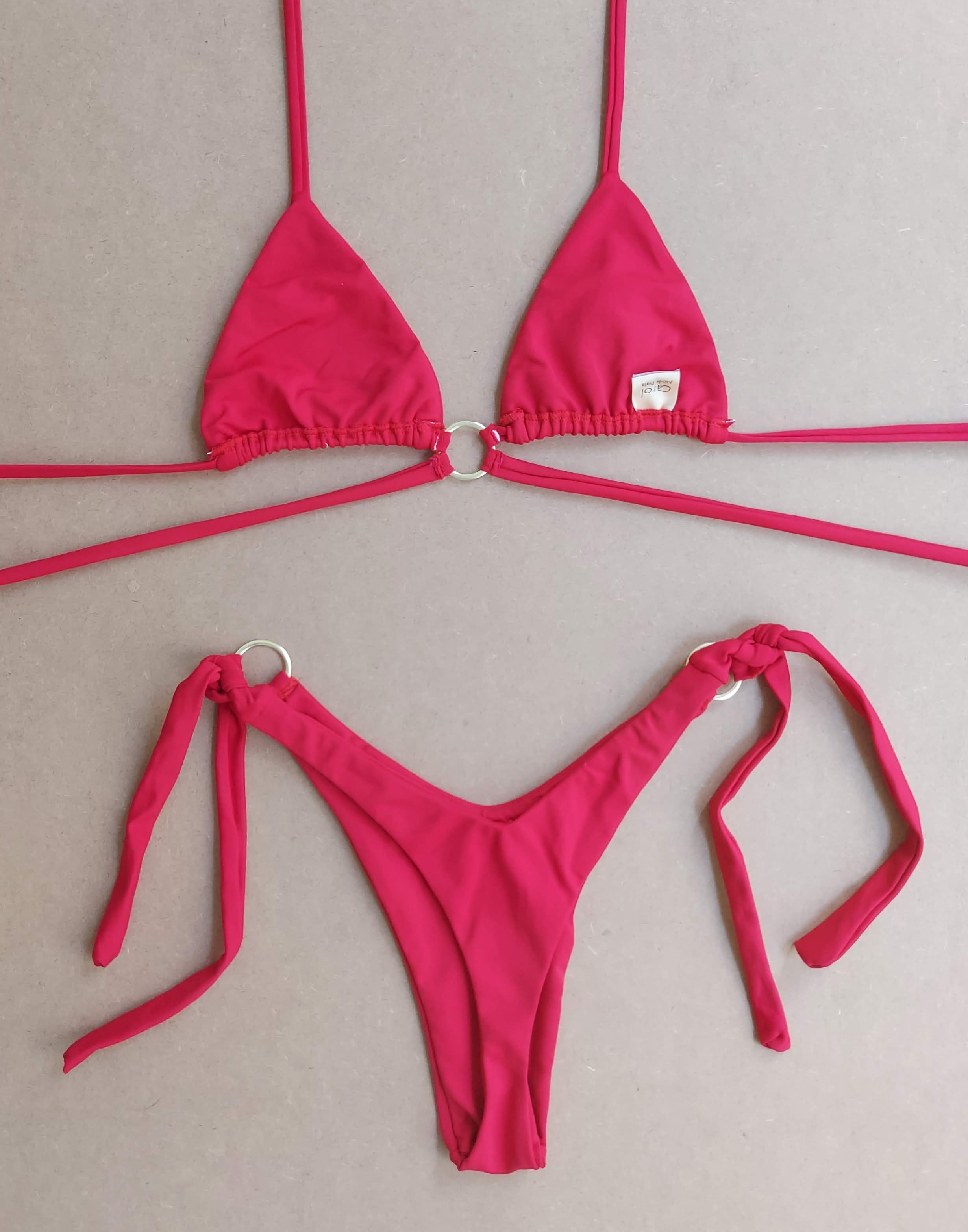 Biquini Sunshine Vermelho Meryl Carol Moda Praia